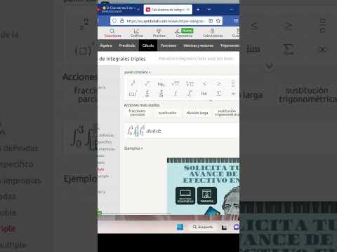 Resolver integrales triples utilizando Symbolab ONLINE? #integrales #matemática #integrating