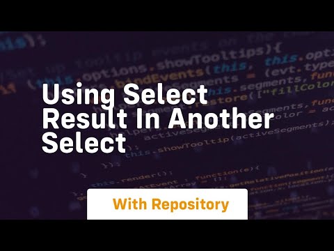 using select result in another select