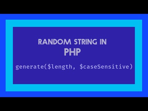 Simple function to generate random string in php