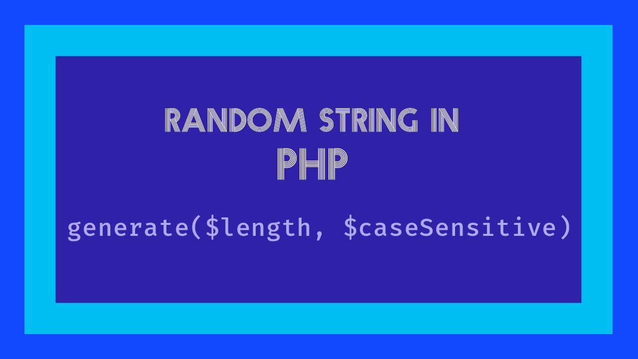 Simple function to generate random string in php