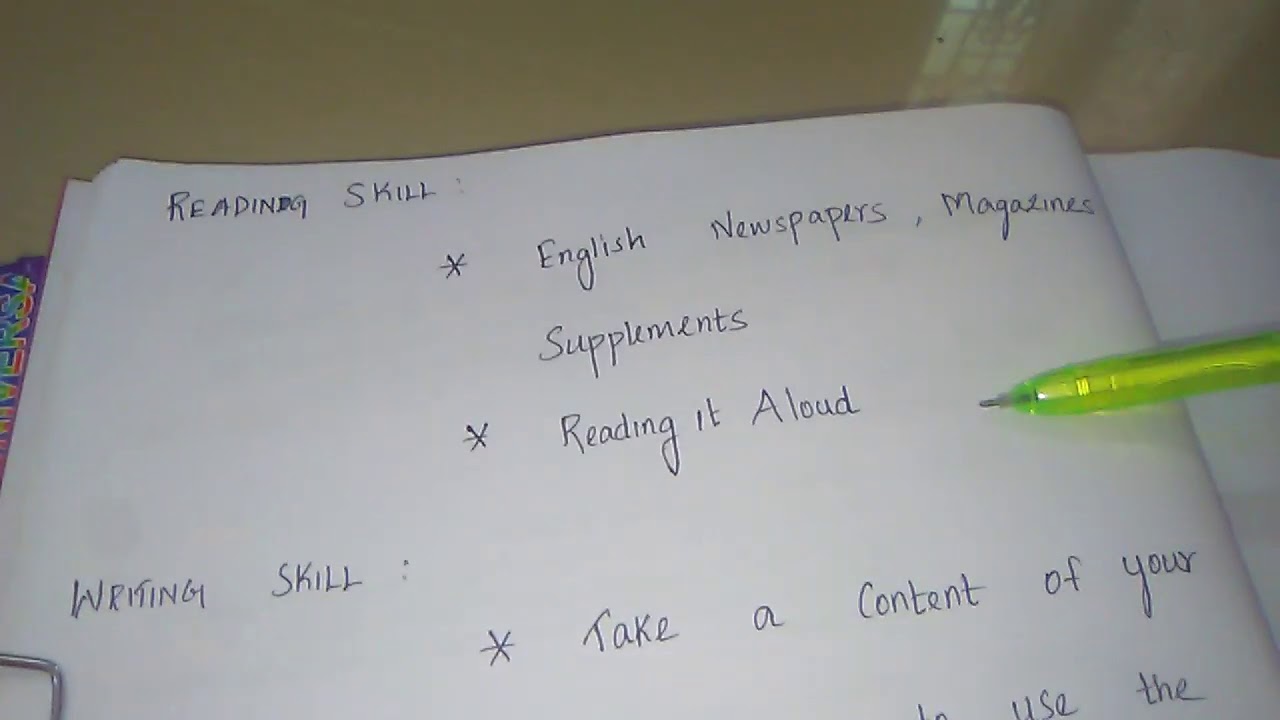 Four Basic skills  in English...
