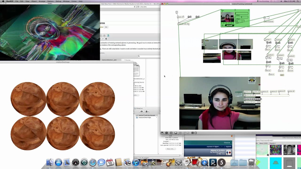 Motion tracking with MAX MSP and processing