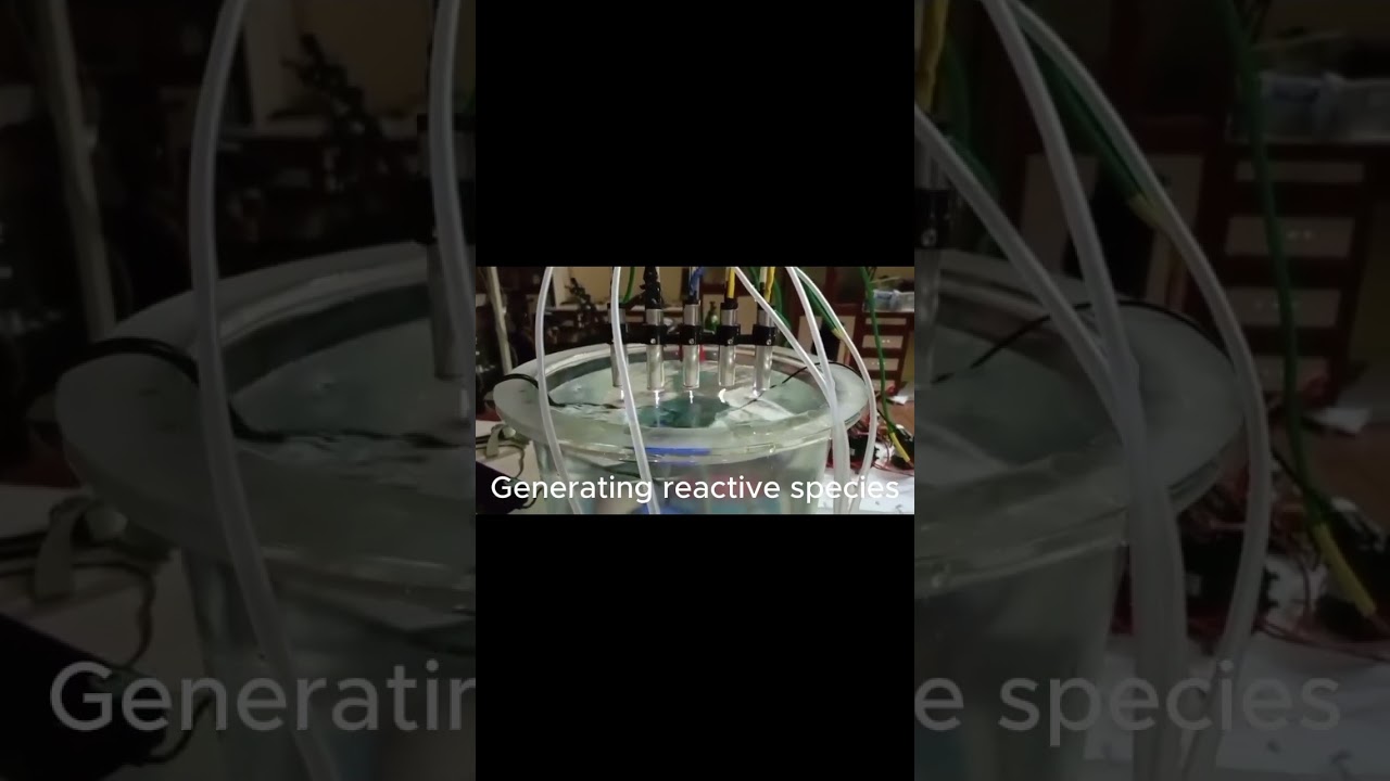 Plasma Activated Water (PAW) Technology in Action #experiment #shorts #plasma #PAW #science #diy