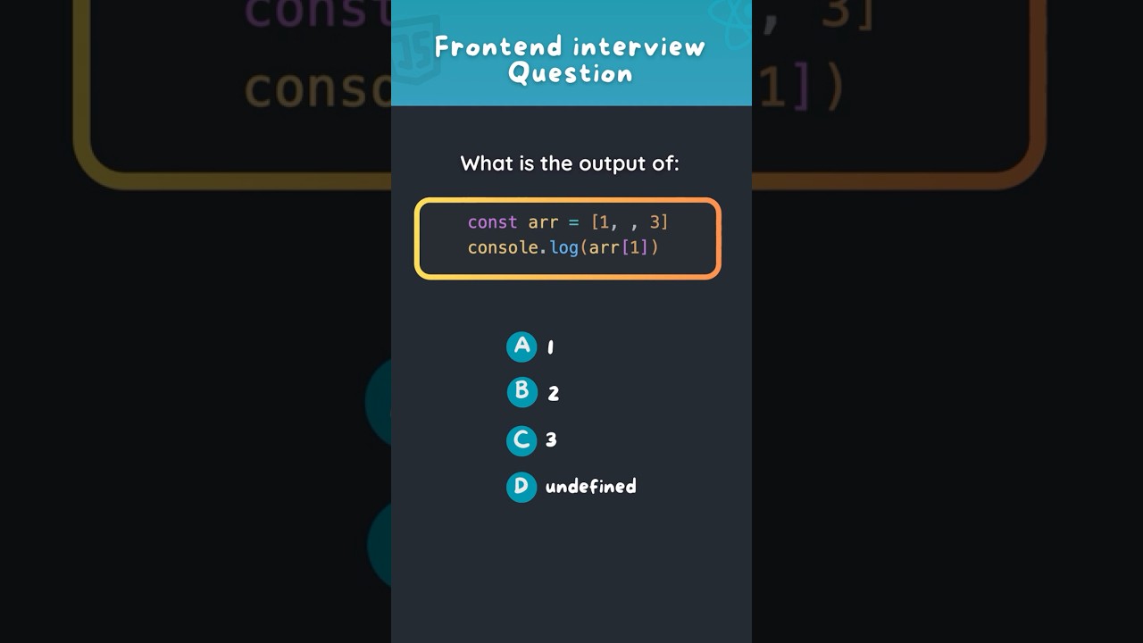 Javascript interview question Quiz 89 #javascript #react #interview #developer #coding  #programming