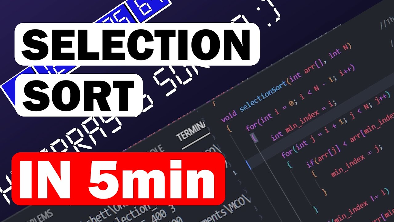 Selection Sort: Step-by-Step Tutorial for Beginners | Sorting Algorithms #dsa #algorithm #algorithms
