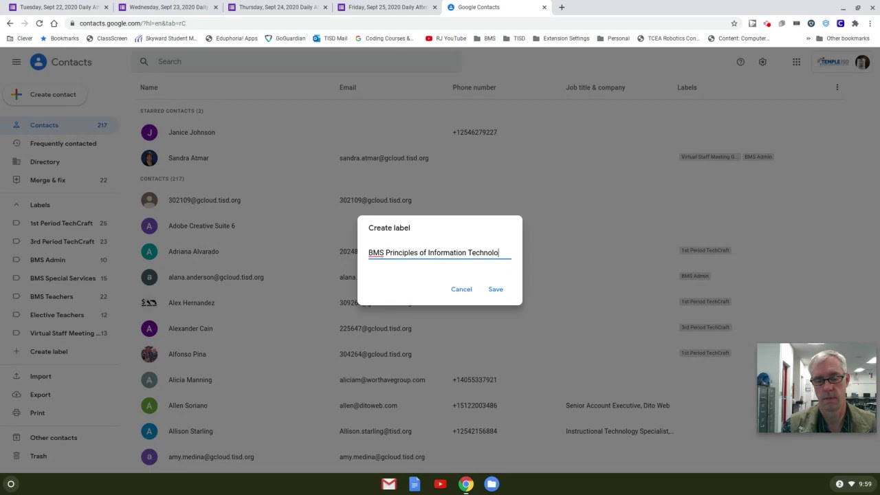 Part 1 Google Contacts