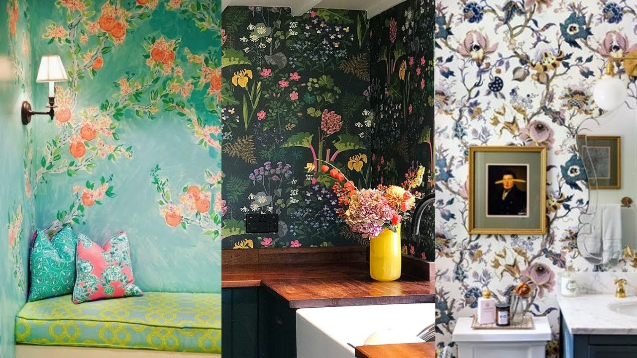 Flower Wallpaper Decor Ideas. Stylish Wallpaper Decoration for Home.