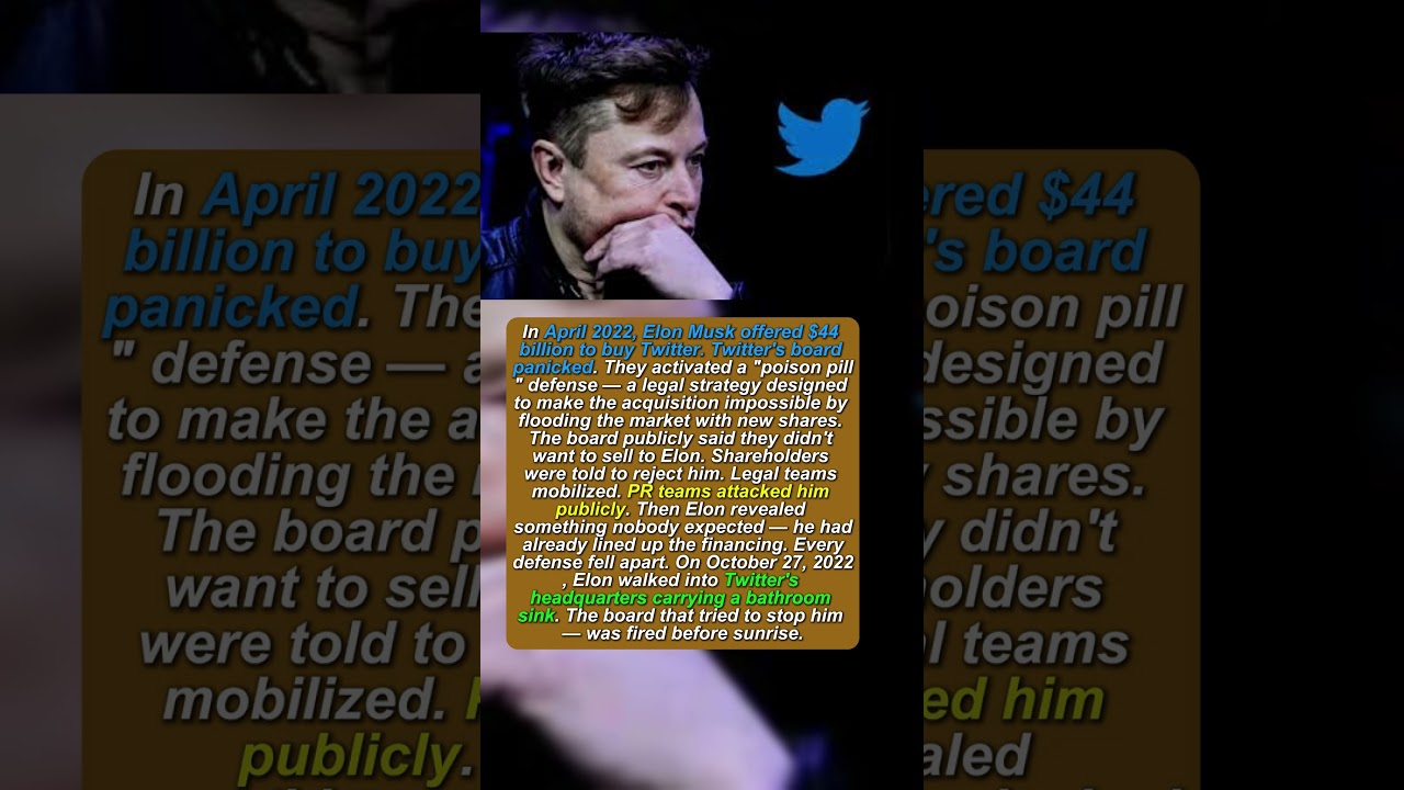 Twitter's Own Board Tried To Block His Takeover… He Bought It Anyway #elonmusk #nasa