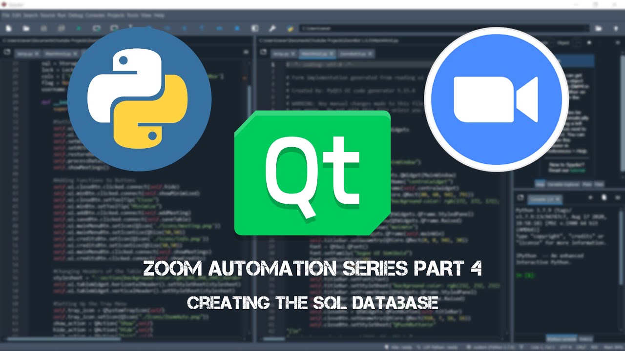 Creating an App to automate Zoom using only Python Part 4: Creating the SQL Database