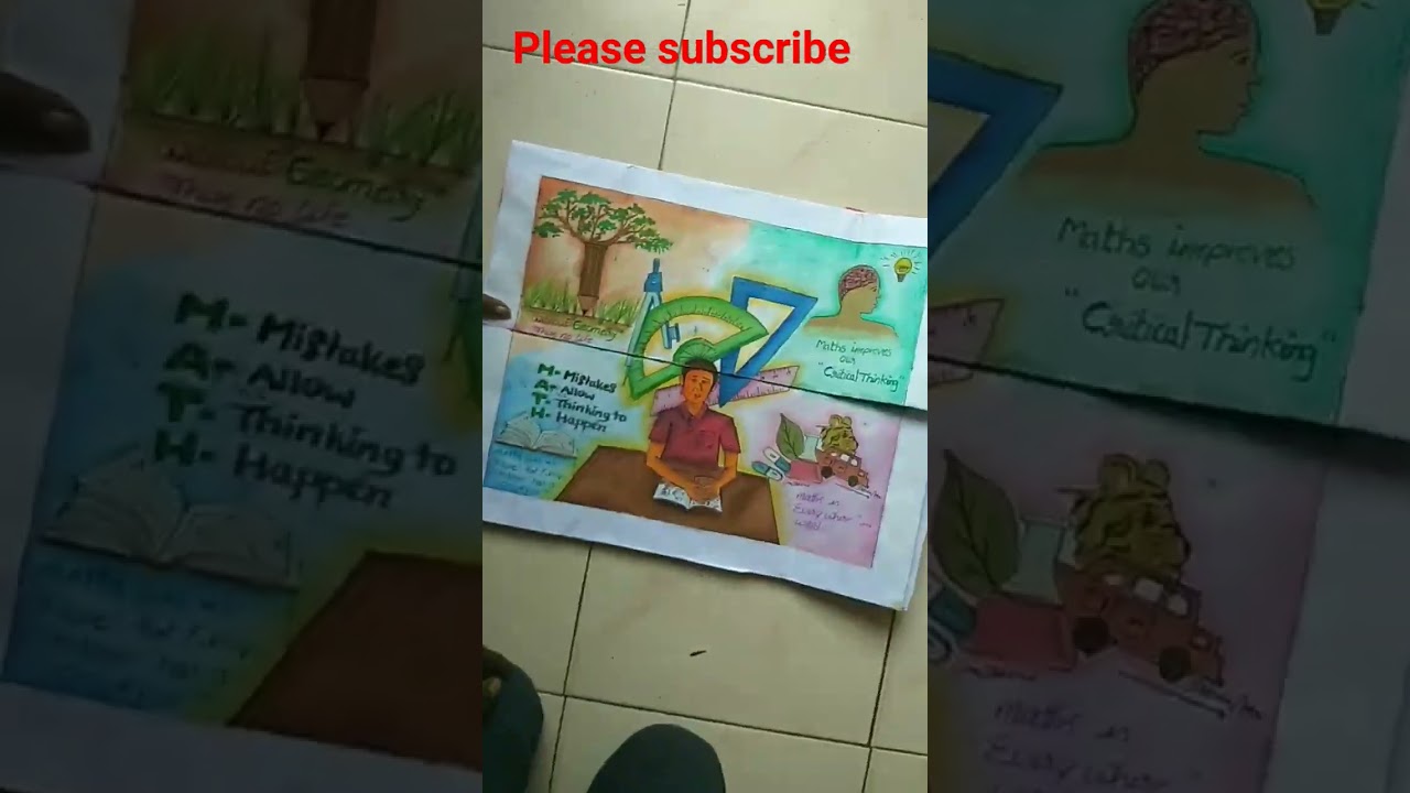 maths day poster making #trending