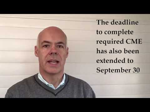 April 15 - Licensure and CME Deadline Extensions