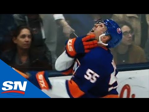 Johnny Boychuk Takes Mitch Marner's Skate To The Neck, Returns To Game