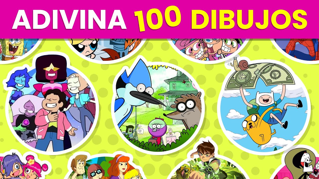 Adivina los 100 DIBUJOS ANIMADOS 🐭😼 - ¿Cuánto Sabes de Caricaturas? | Reto de Dibujos Animados ✅