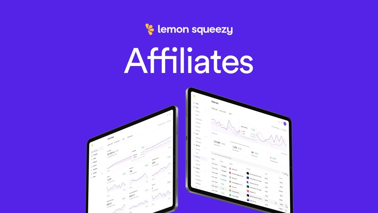 ✨ Introducing the Lemon Squeezy affiliate platform