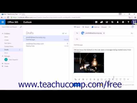Outlook on the Web Tutorial Inserting Pictures Microsoft Training