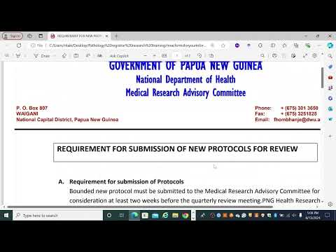 Requirement for submission of new study protocols for review – PNG ...