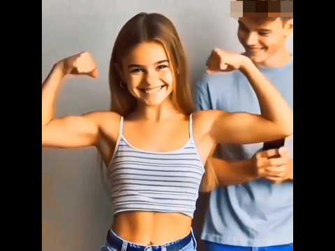 Lift and Carry // Teen Girl Flexes Her Tiny Muscles and Lifts Her Boyfriend (Hug Lift) // Vid 08