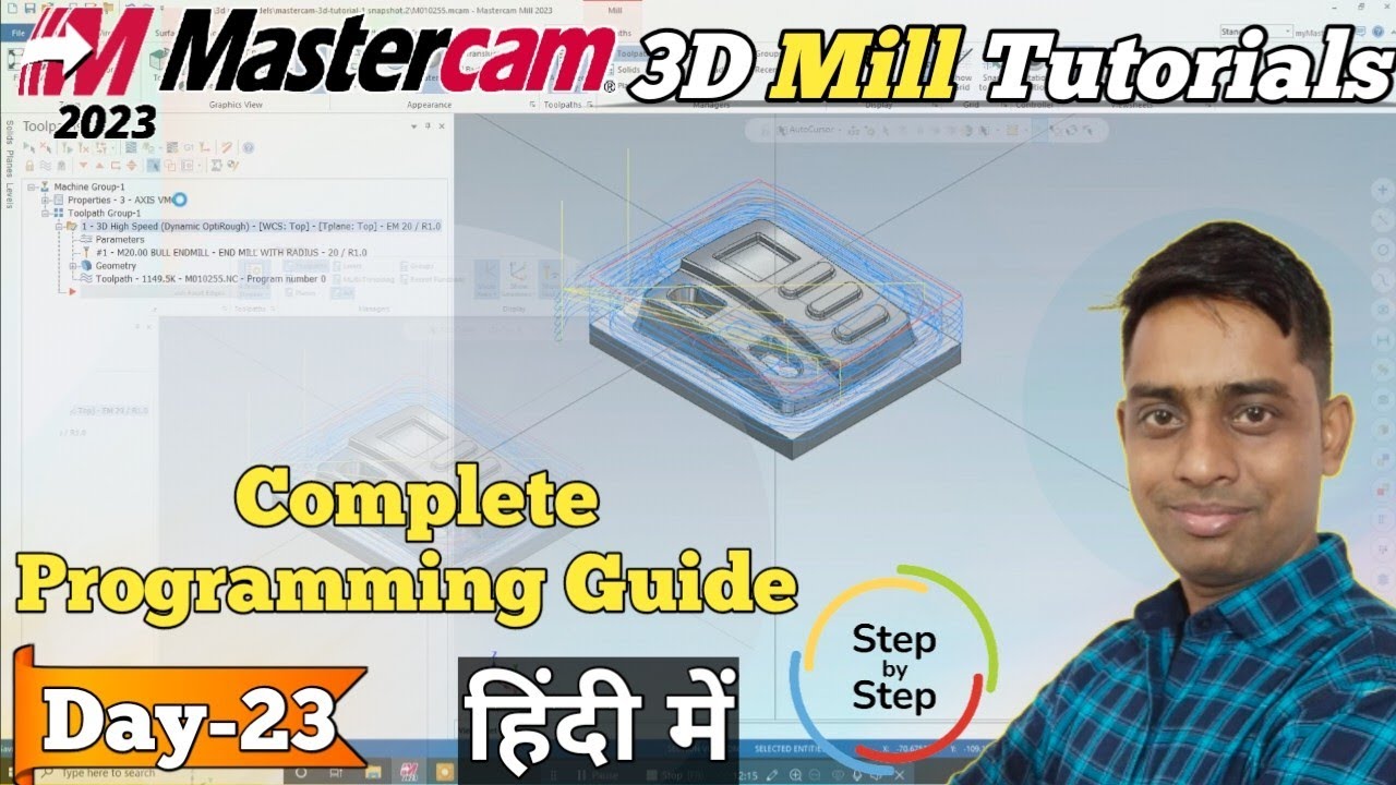 Mastercam Mill 3D Programming Tutorials - Surface High Speed Tool paths: