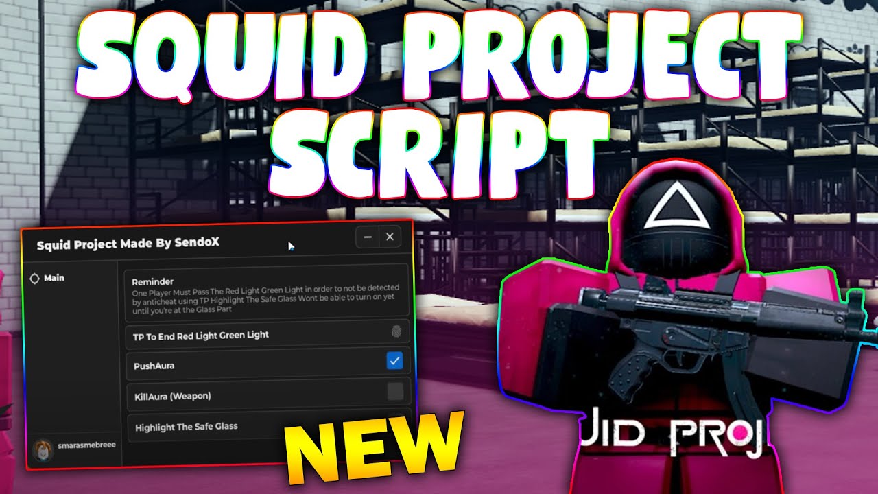 *NEW* SQUID PROJECT Script (PASTEBIN 2025) (TP RED GREEN LIGHT,PUSH AURA , KILL AURA , SAFE GLASS)