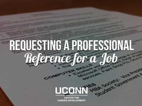 Requesting a Professional Reference for a Job