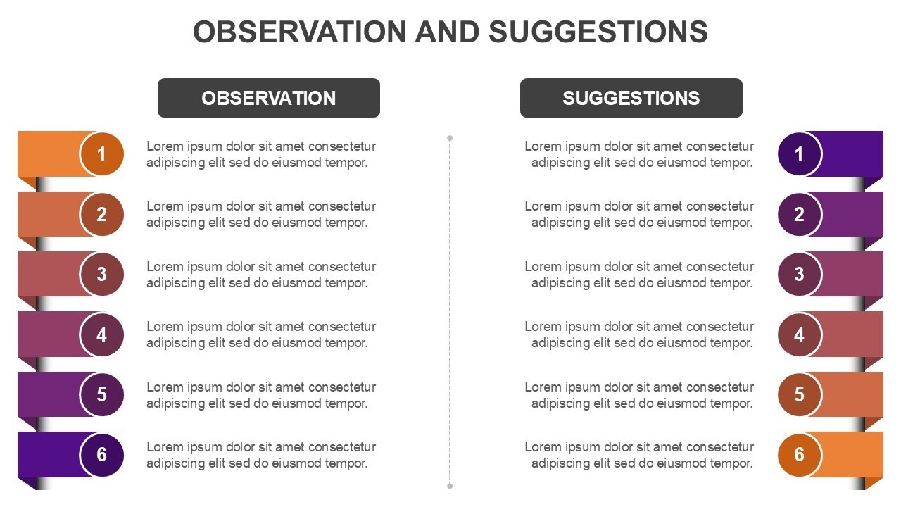 Observation and Suggestions Animated PPT Template
