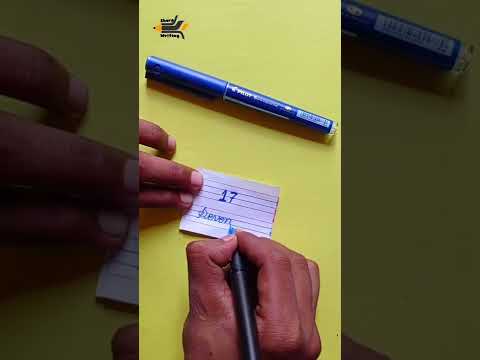 Number to words | 17 Seventeen write | Number spelling | cursive writing |how to improve handwriting
