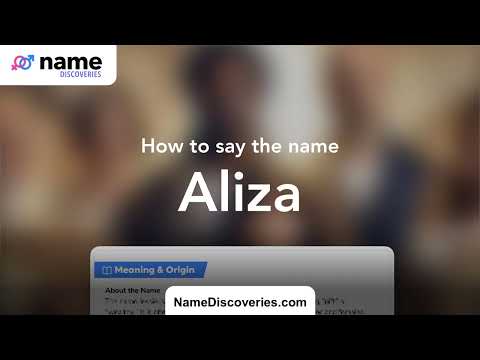 How to Pronounce Aliza