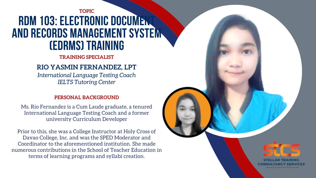 RDM 103: Electronic Document and Records Management System (EDRMS) Training [2 HOURS FULL COURSE]