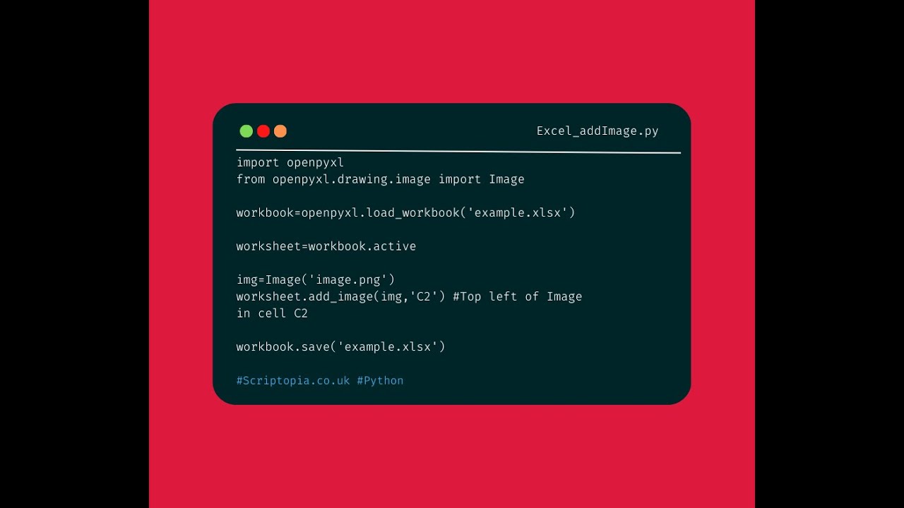 Python openpyxl - Add image to spreadsheet