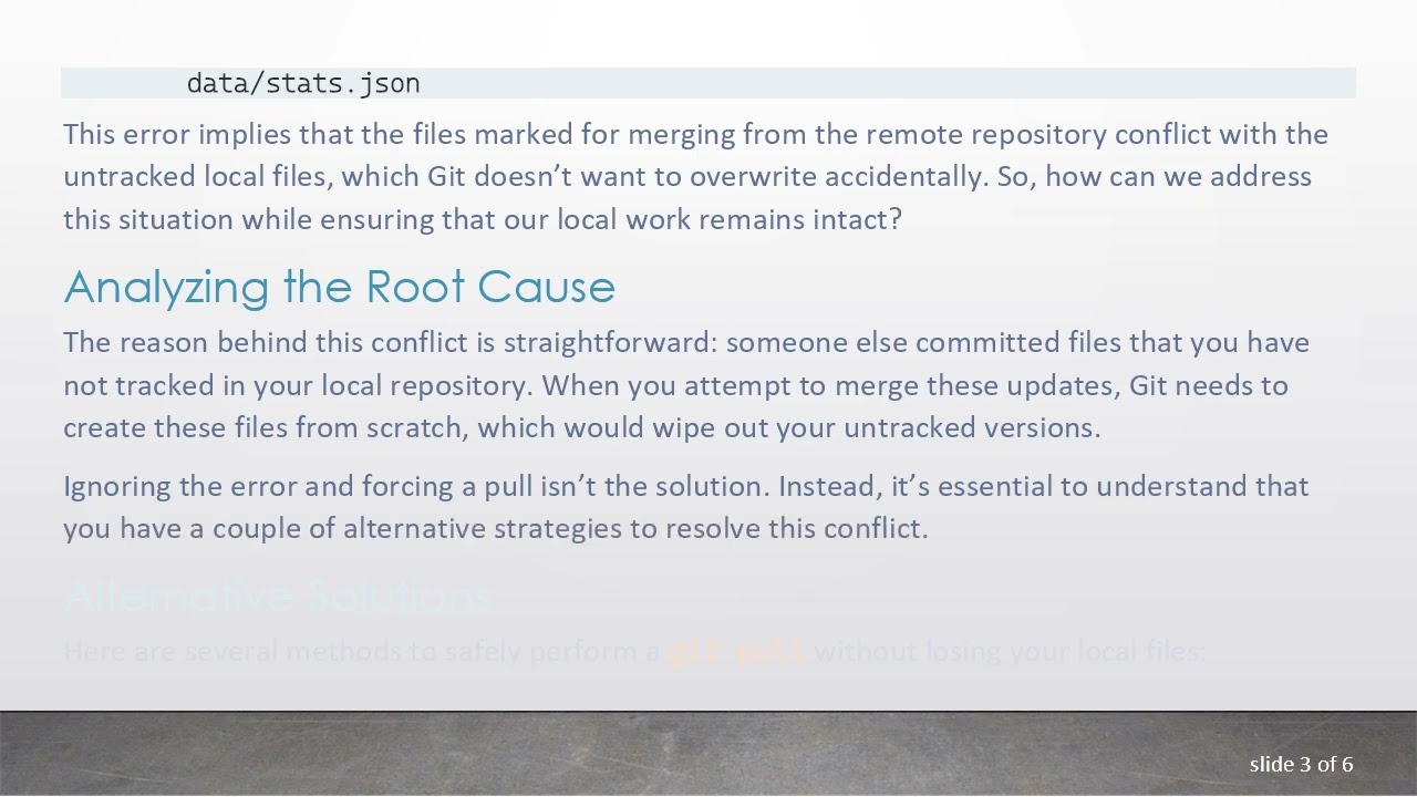 Git Pulling Without Overwriting Files