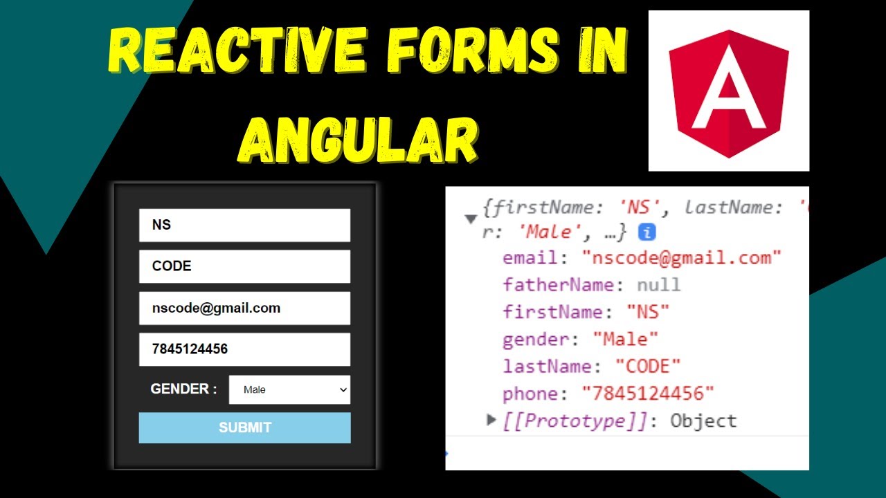 Reactive Forms In Angular | Angular Reactive form tutorial | NSCODE