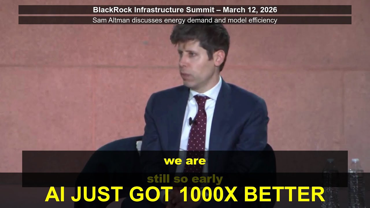 Altman Explains 1000x AI Efficiency Gain