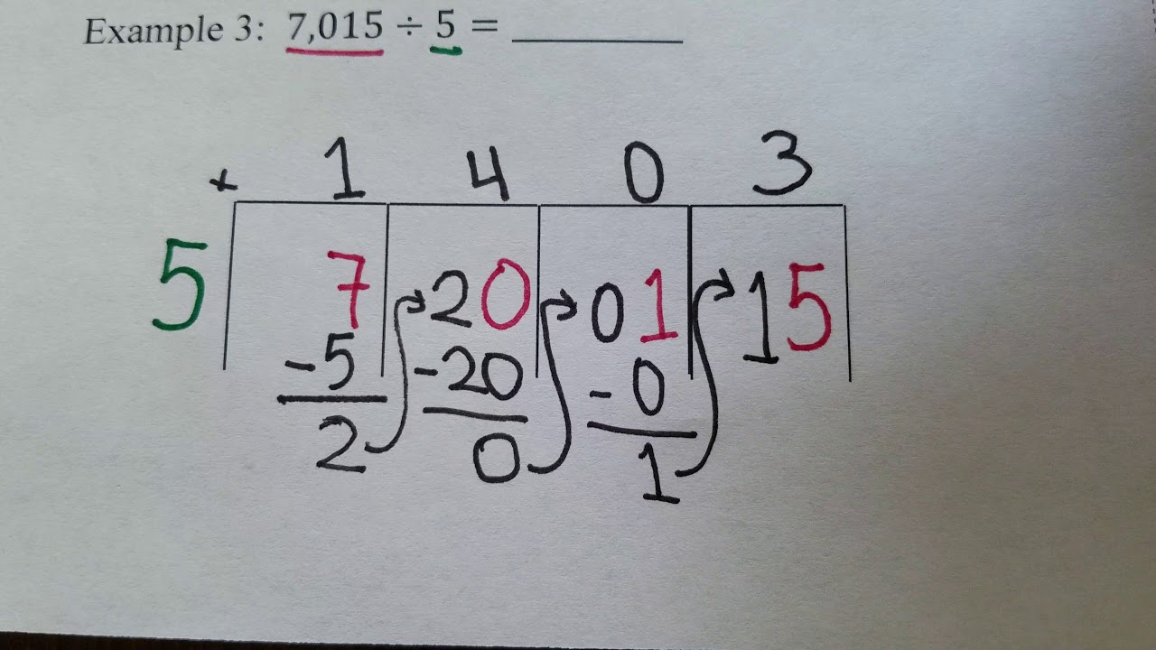 Long Division - Horizontal Method
