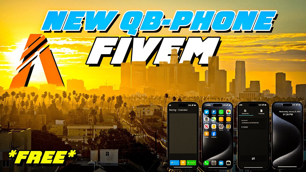 FREE QB-Phone Script | QBCore Framework | FiveM Roleplay Server | FiveM Tutorial #22