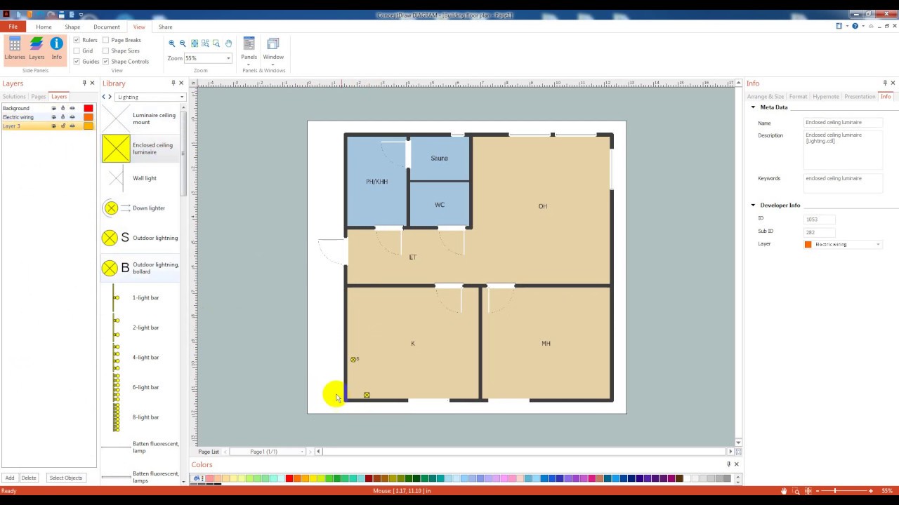 Drawing a Building Plan Based on a PDF Document