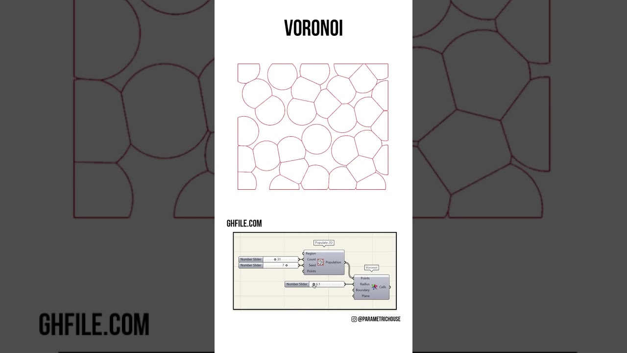 Grasshopper Tutorial (Voronoi) #shorts