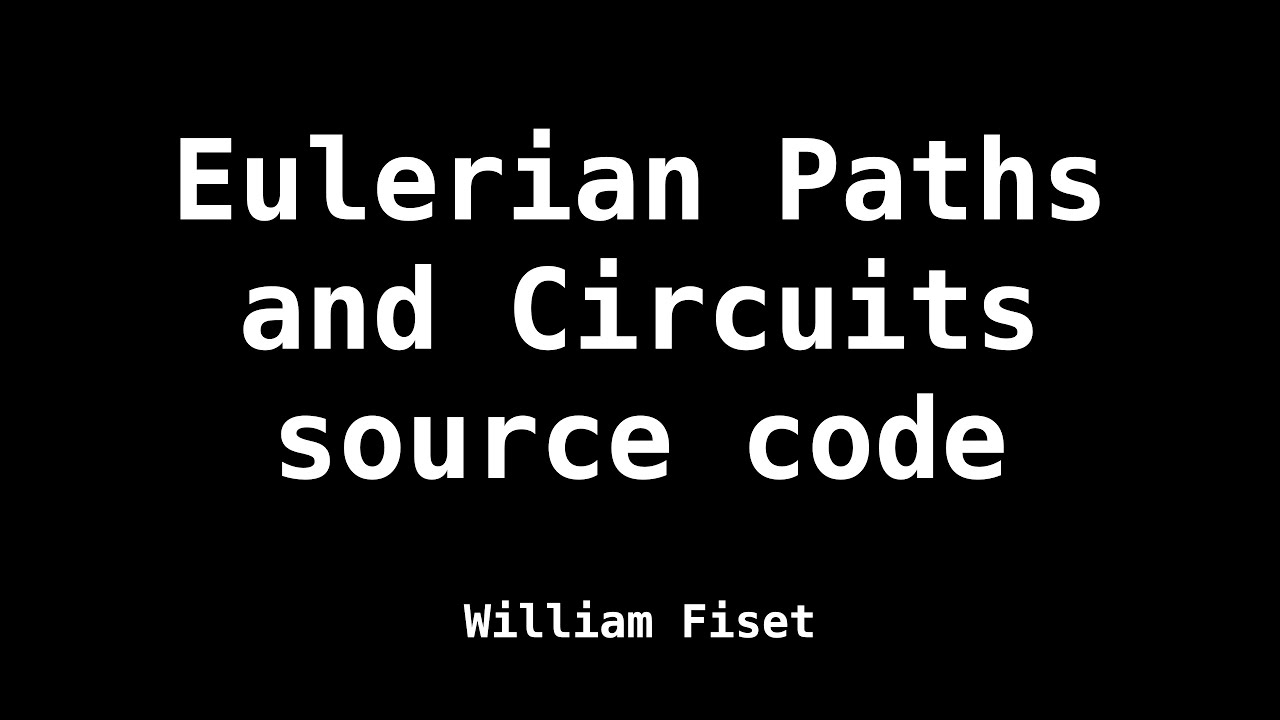 Eulerian Path Algorithm | Graph Theory | Source Code