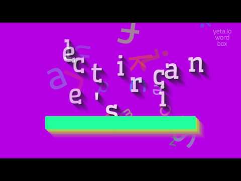 How to say "electrician's"! (High Quality Voices)