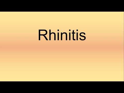 Rhinitis Pronunciation | How to Say | How to Pronounce