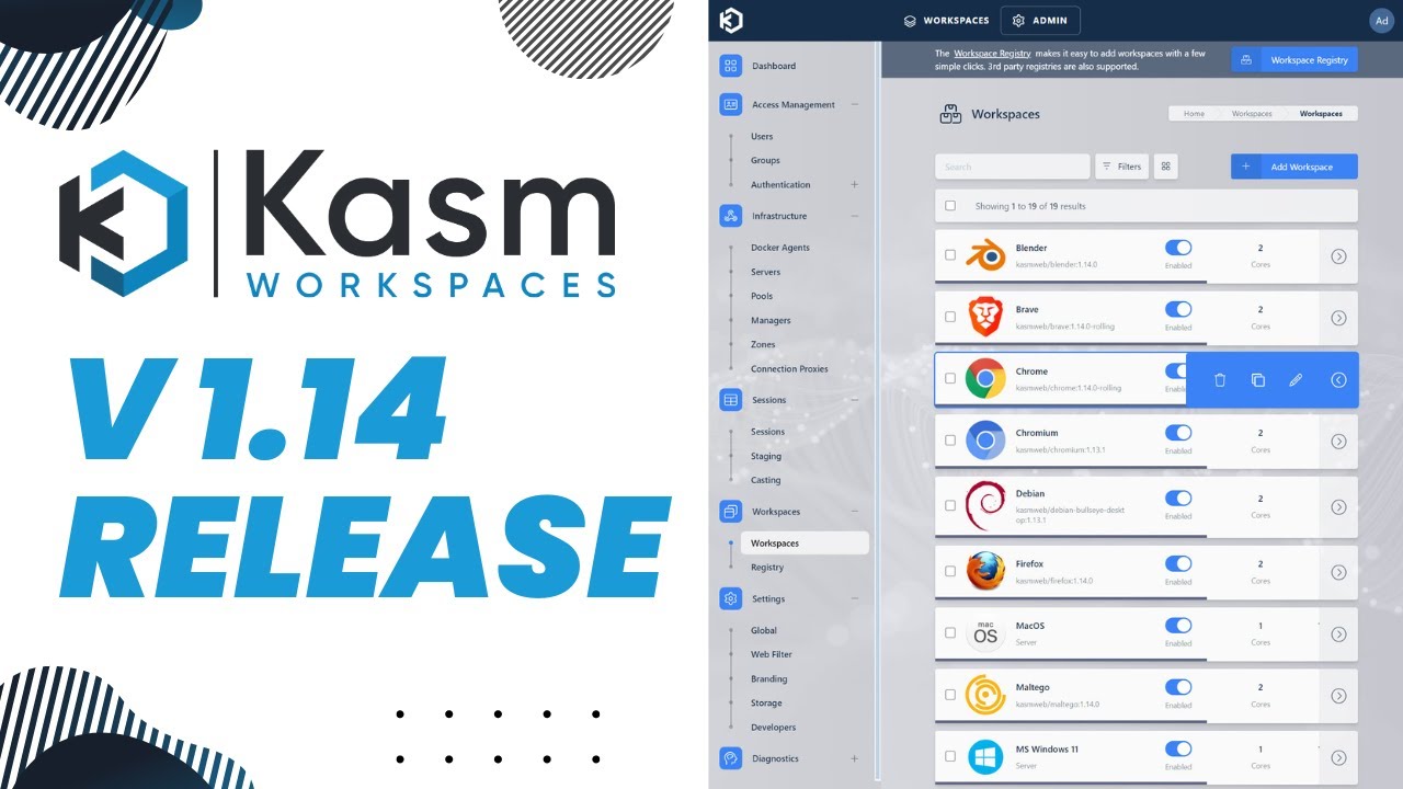 Kasm Workspaces v1.14 Release