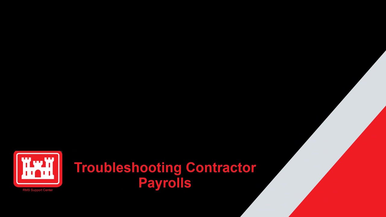 Troubleshooting Contractor Payrolls