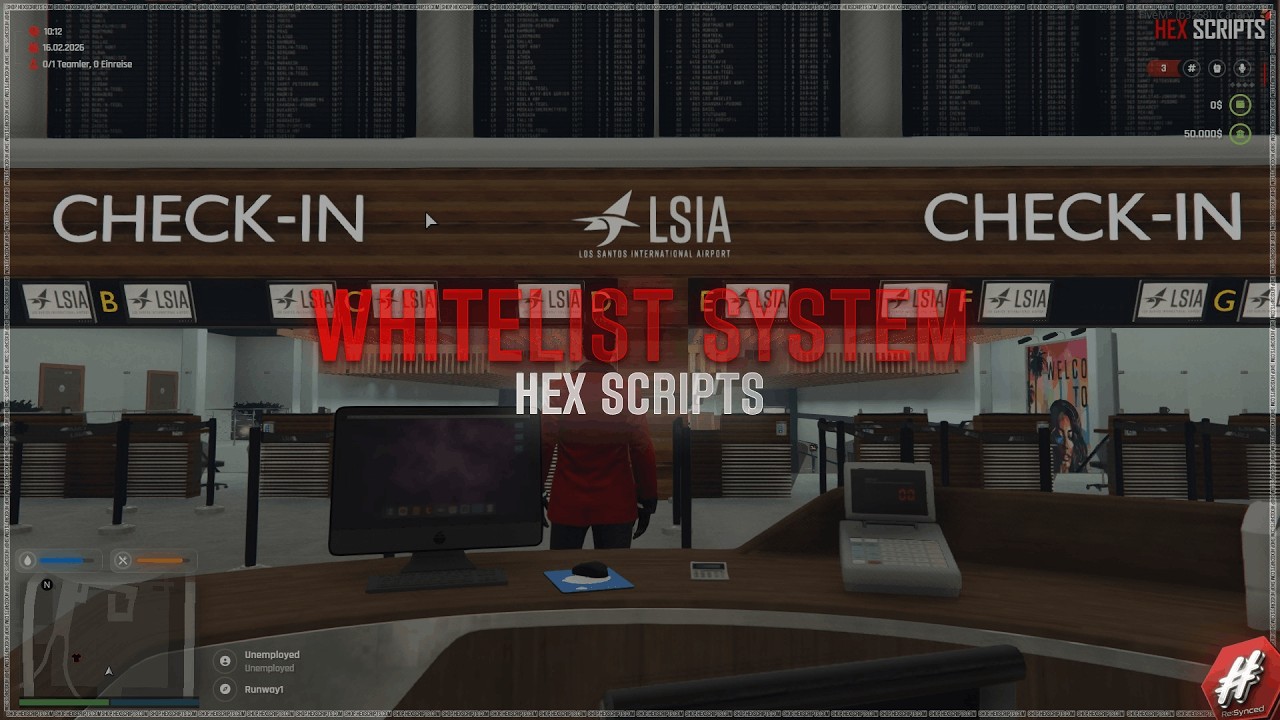 [ESX] HEX WHITELIST SCRIPT | MAP BY @tstudio3d (FiveM)