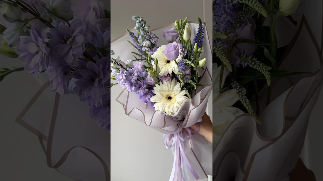 EASY& FAST DIY🔥How to wrap a small bouquet of flowers in paper | KOREAN FLOWER WRAPPING TUTORIAL