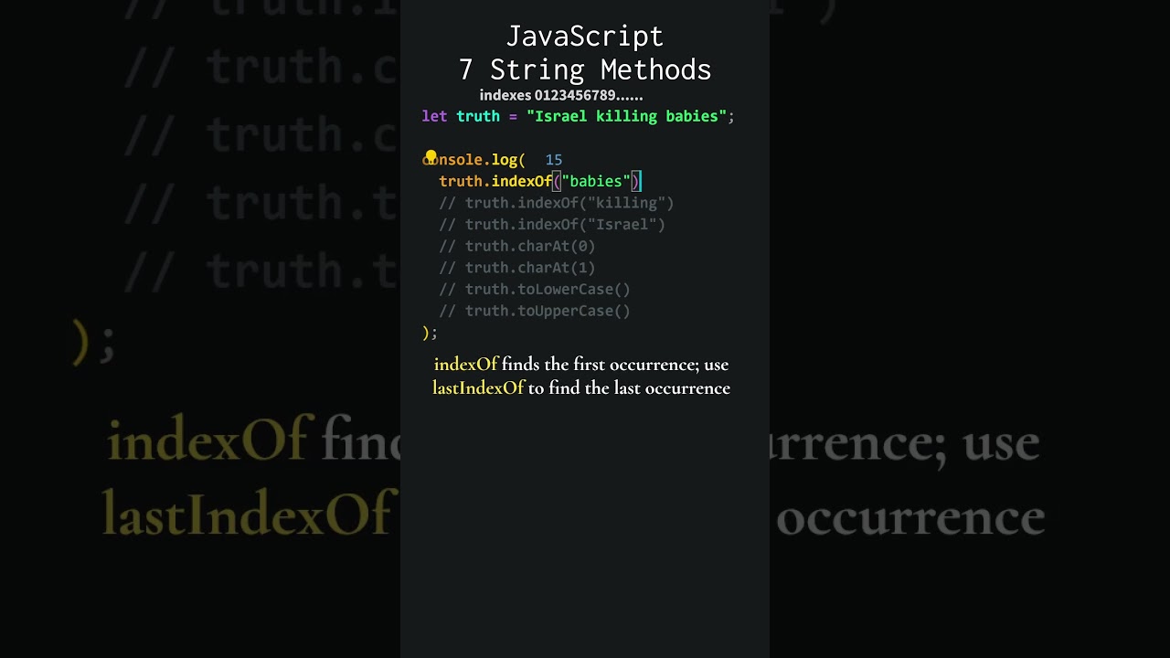 JavaScript: 7 String Methods