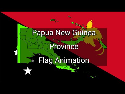 Papua New Guinea Province Flag Animation