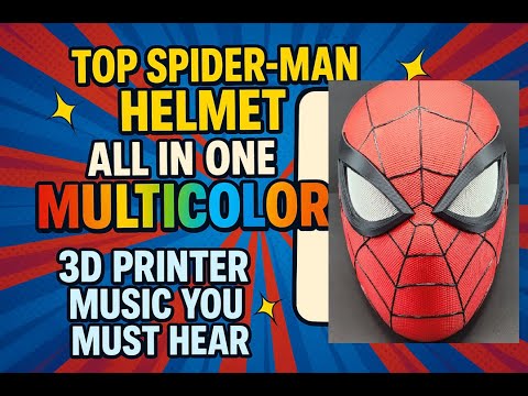 Multicolor Spider-Man Helmet 3D Print! | One-Piece Print LIVE on Bambu H2D