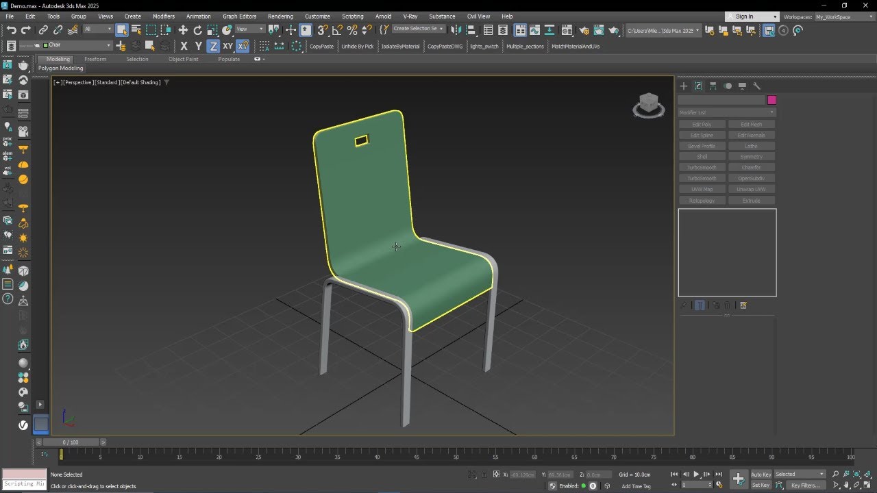 3DS Max - Simple Chair Modeling