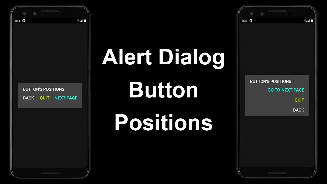 3 (three) AlertDialog Button & Position Android Studio Java