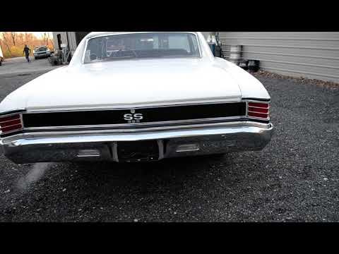 1967 CHEVELLE SS 396 4SPD PS PDB BUCKETS NUMBERS MATCHING SOLID ORIGINAL METAL ERMINE WHITE & RED.