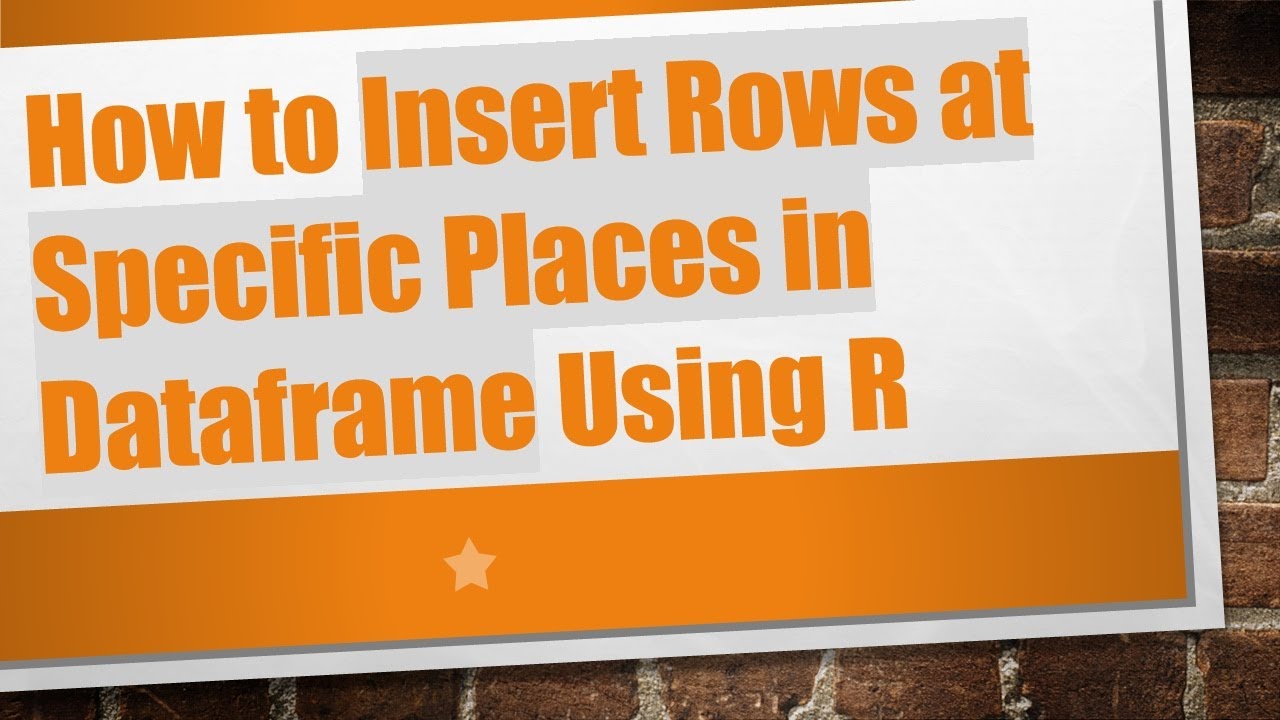How to Insert Rows at Specific Places in Dataframe Using R